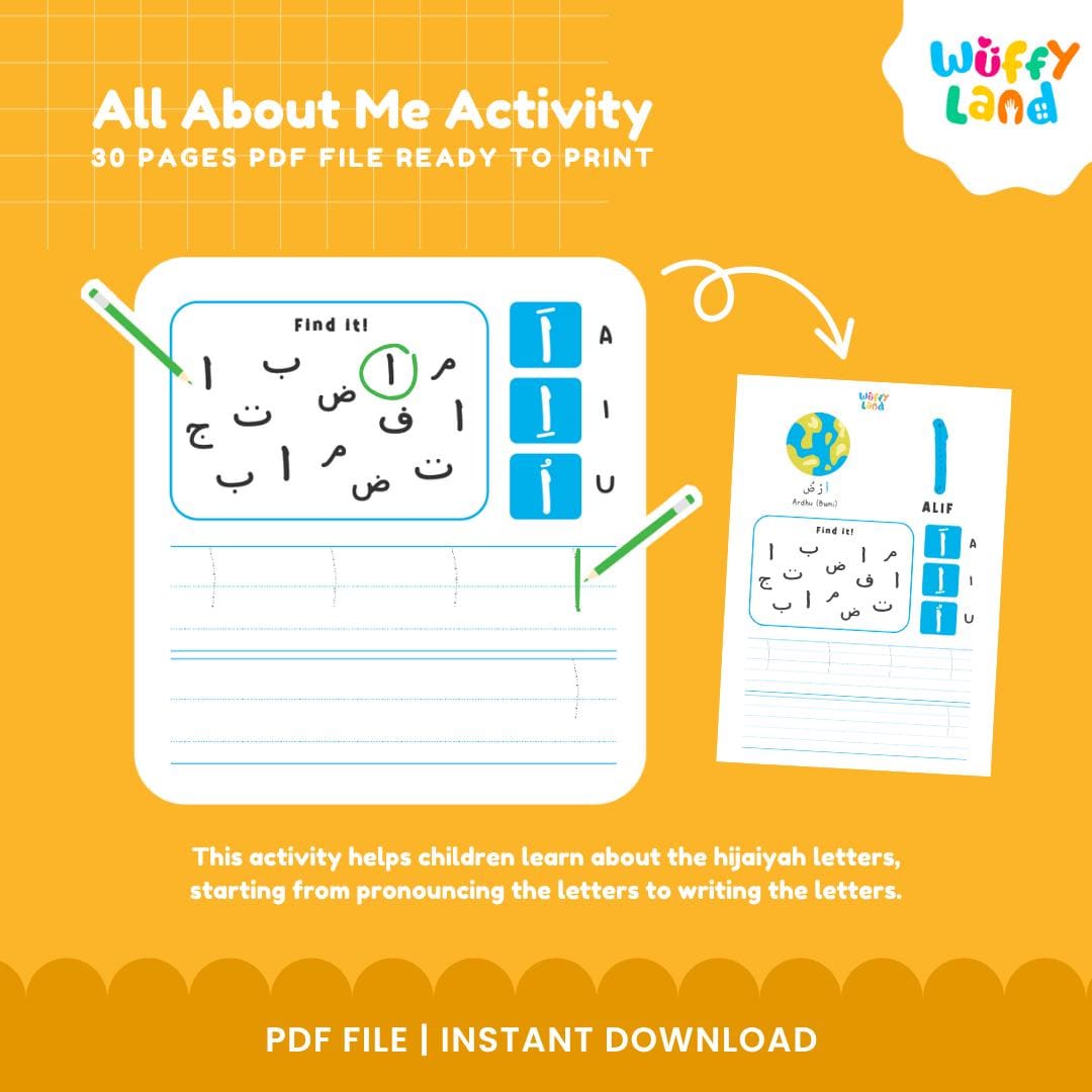 Arabic Alphabet Worksheets for Kids - 30 Fun Tracing & Matching Pages ...