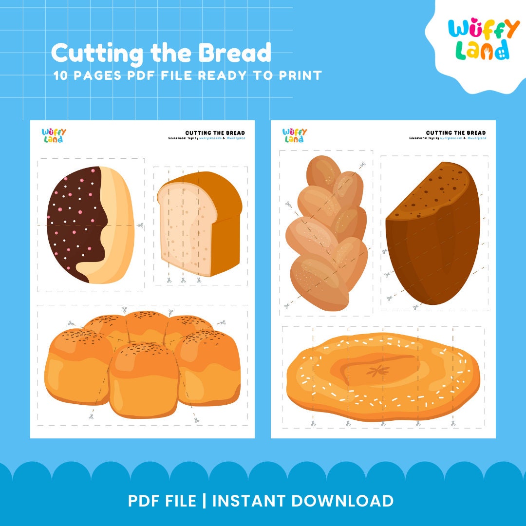 Cutting the Bread Scissors Activities for Kids and Kindergarten ...