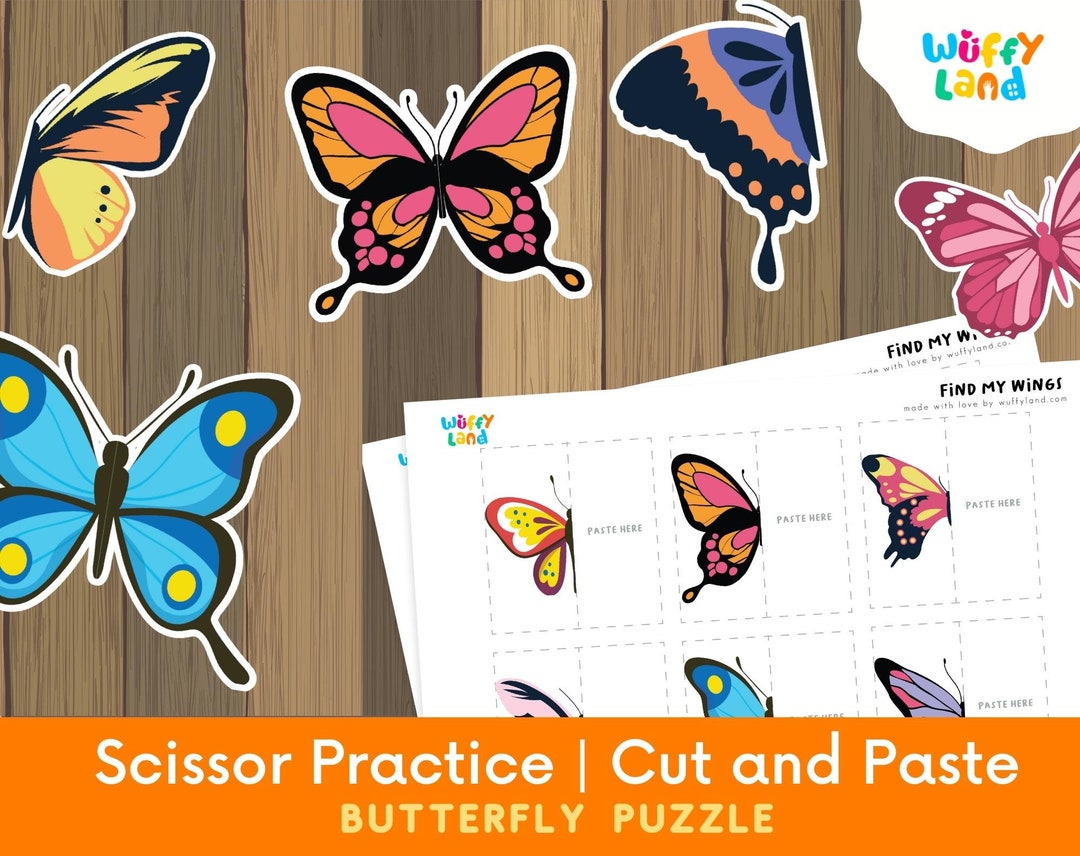 Animal Symmetry Puzzles Butterfly Symmetry Puzzles Matching - Etsy