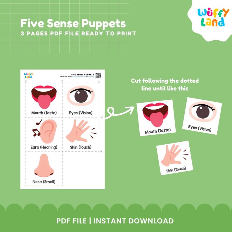 Five Sense Puppets – Fun & Educational Printable for Kids! - Etsy