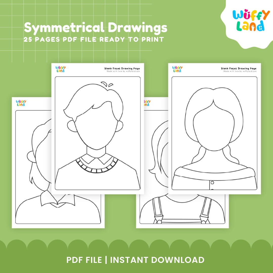 Blank Faces Drawing Worksheet for Kids | Emotions Activity Printable ...