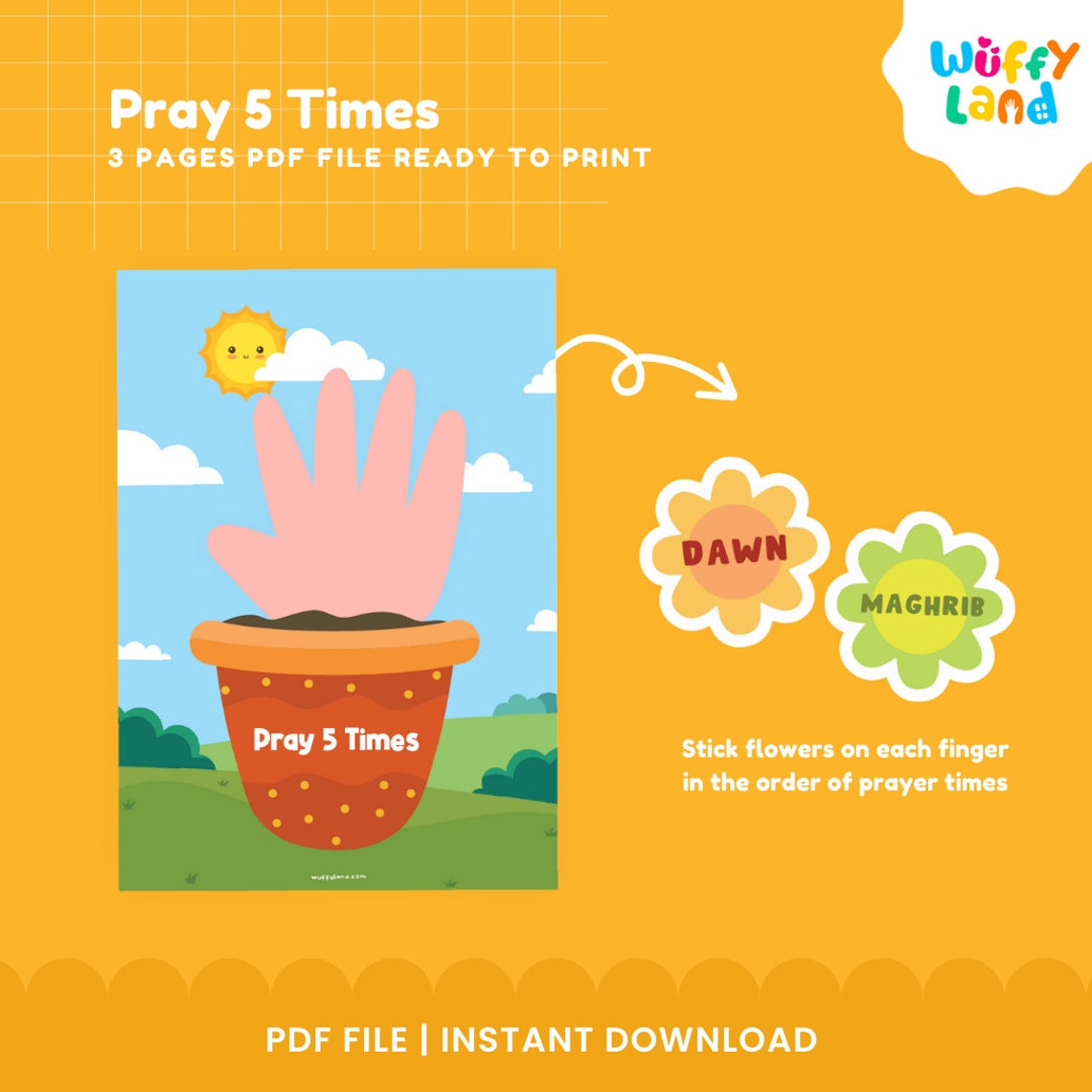 Pray 5 Times, Worksheet for Islamic Kids, Activities, Printable, Muslim ...