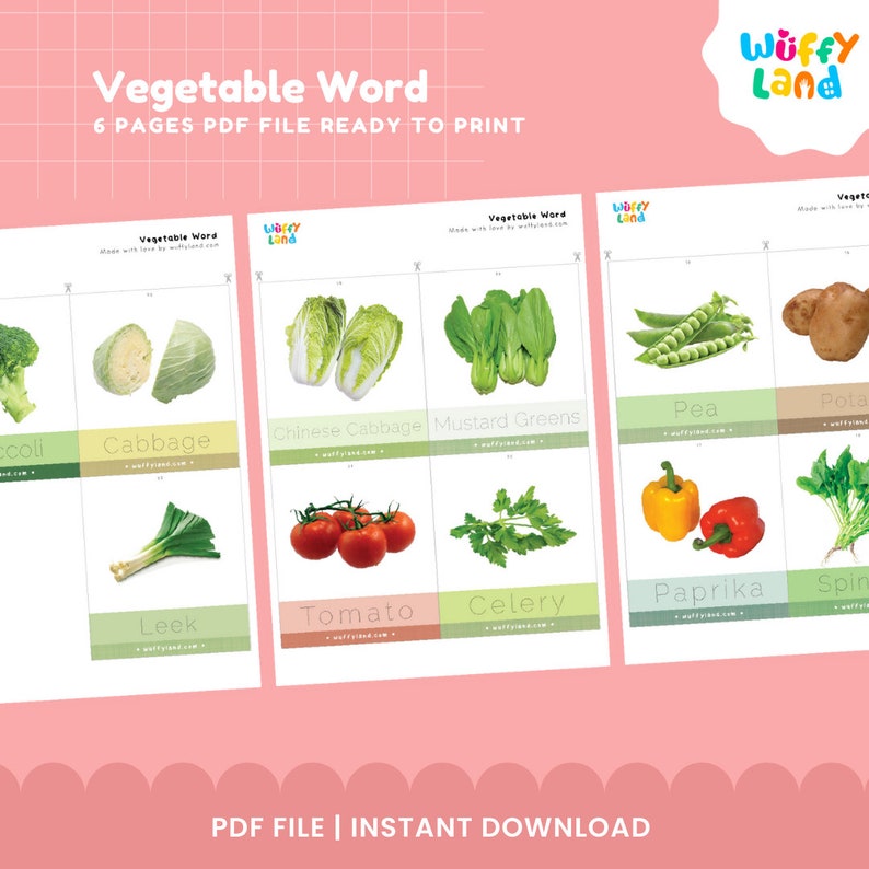 Vegetable Word Flashcards, Printable Vegetable Themed Flashcards ...