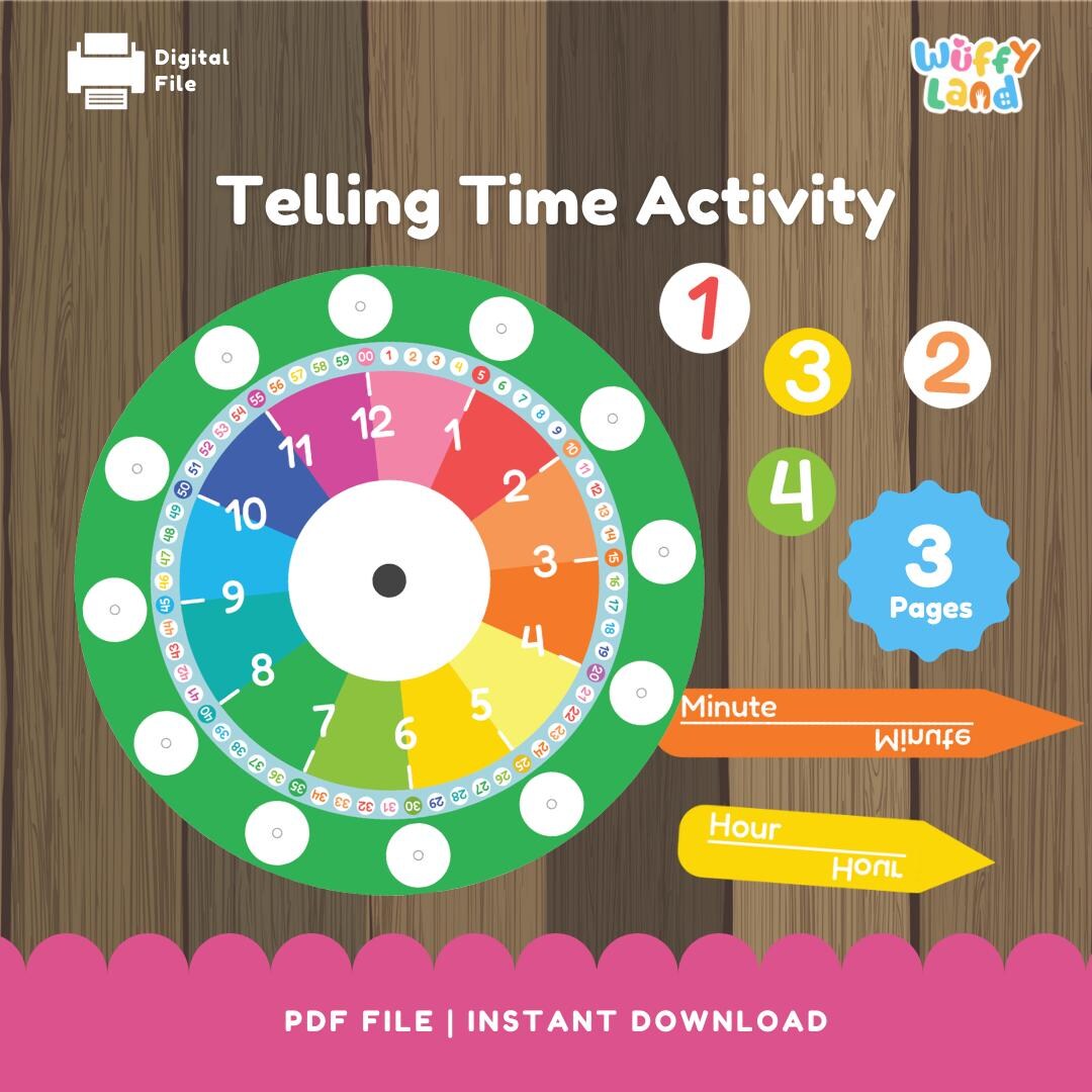 Interactive Telling Time Activity – Fun Printable Clock Learning ...