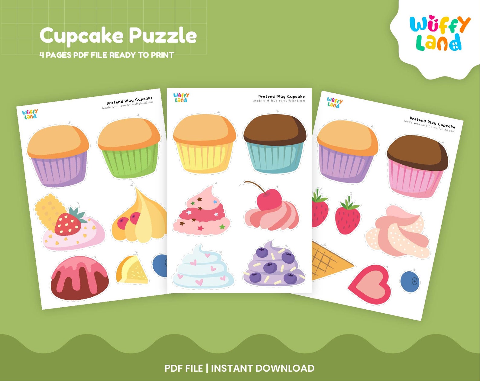 Making Cupcake Activity for Kids Pretend Play Bake Shop - Etsy