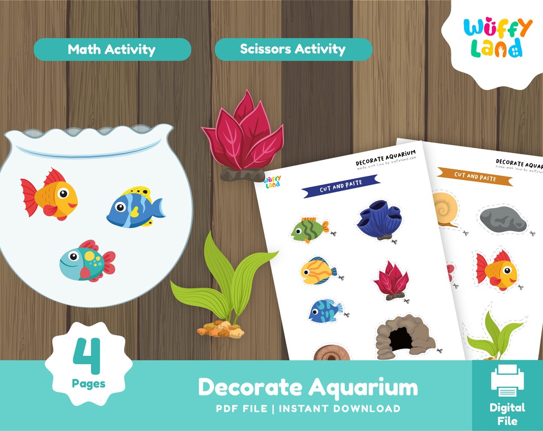 Decorating Aquarium Activities DIY for Kids Crafting for - Etsy