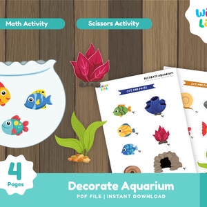 Decorating Aquarium Activities DIY for Kids Crafting for - Etsy