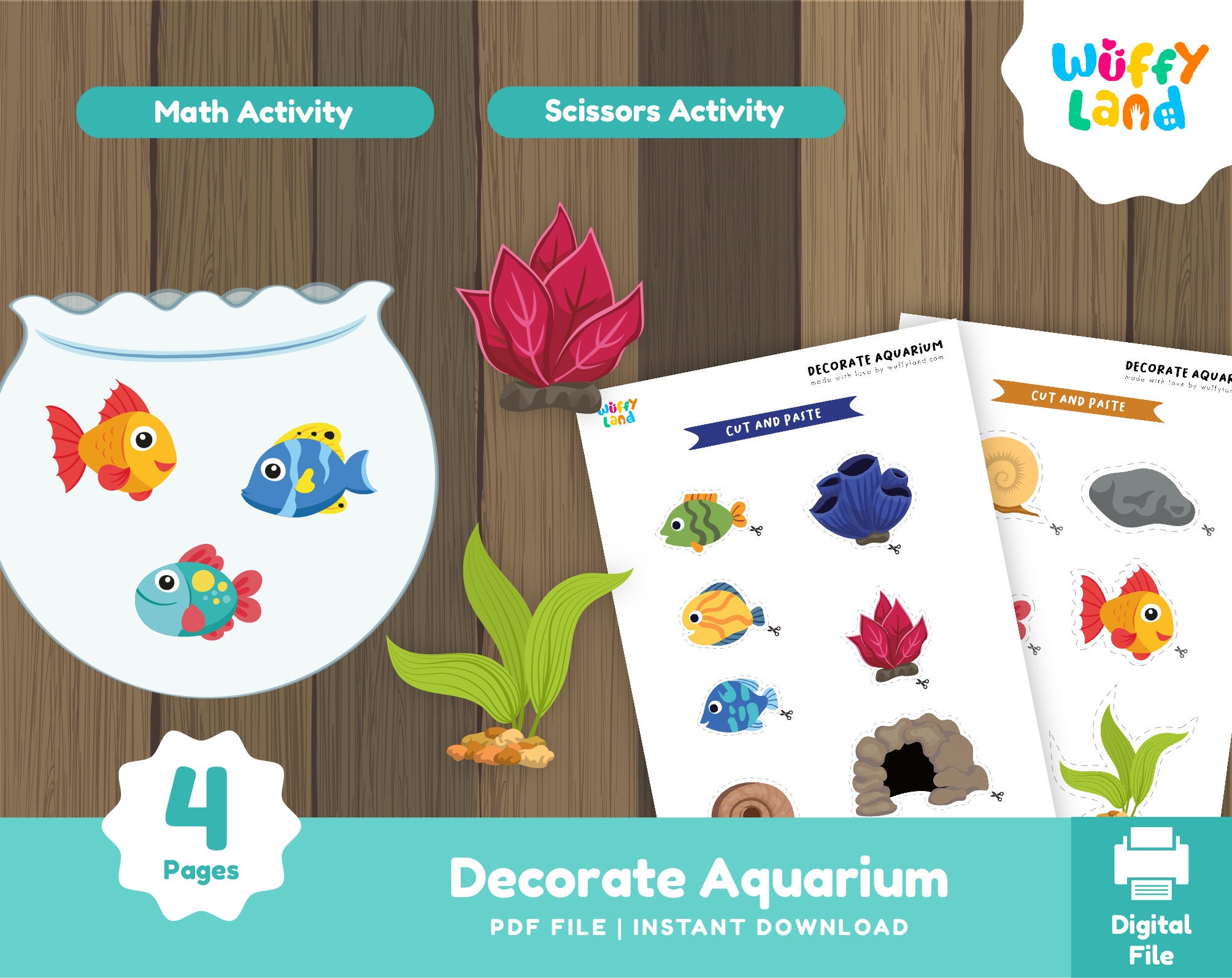 Decorating Aquarium Activities DIY for Kids Crafting for - Etsy