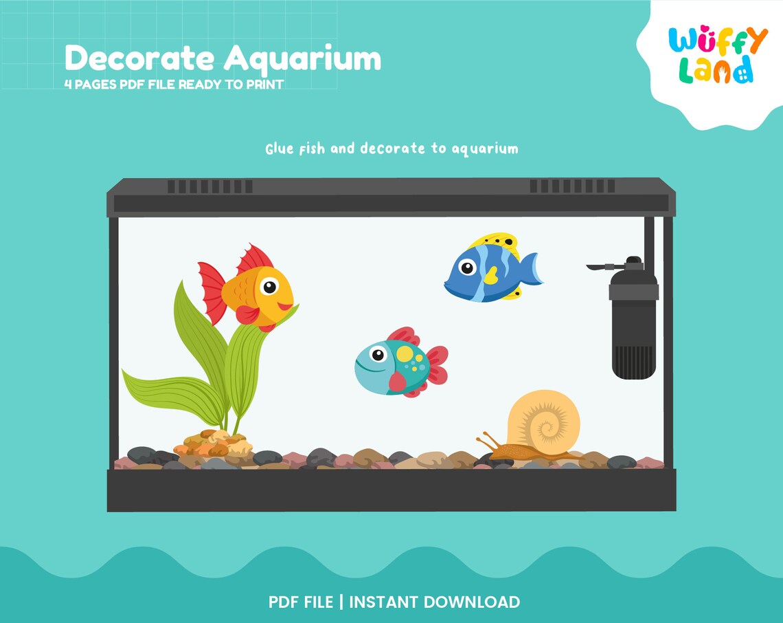 Decorating Aquarium Activities DIY for Kids Crafting for - Etsy
