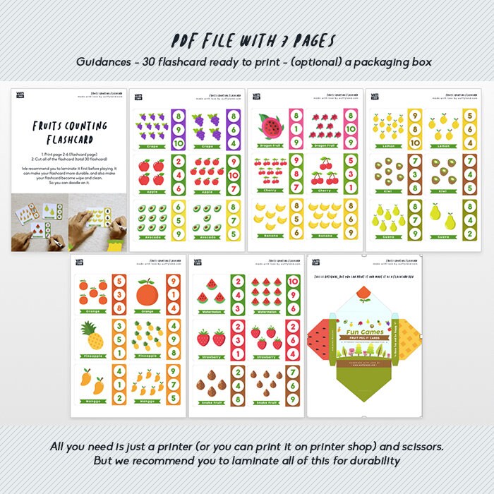 Fruits Peg It Flash Cards Peg it Clip Cards Educational - Etsy España