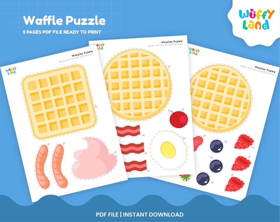Build a Waffle Pretend Play Waffle Dramatic Play Toddler - Etsy