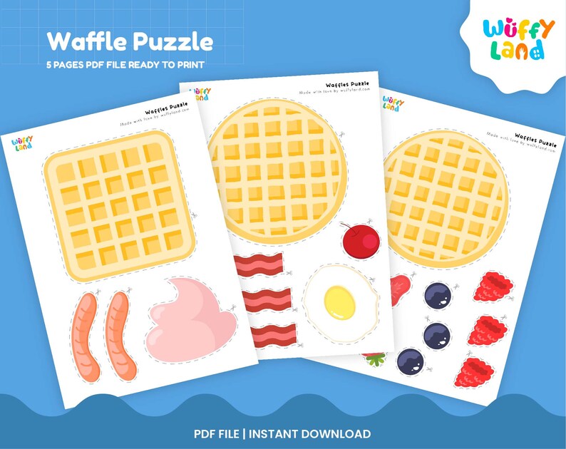 Build a Waffle Pretend Play Waffle Dramatic Play Toddler - Etsy