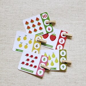 Fruits Peg It Flash Cards Peg It Clip Cards Educational - Etsy