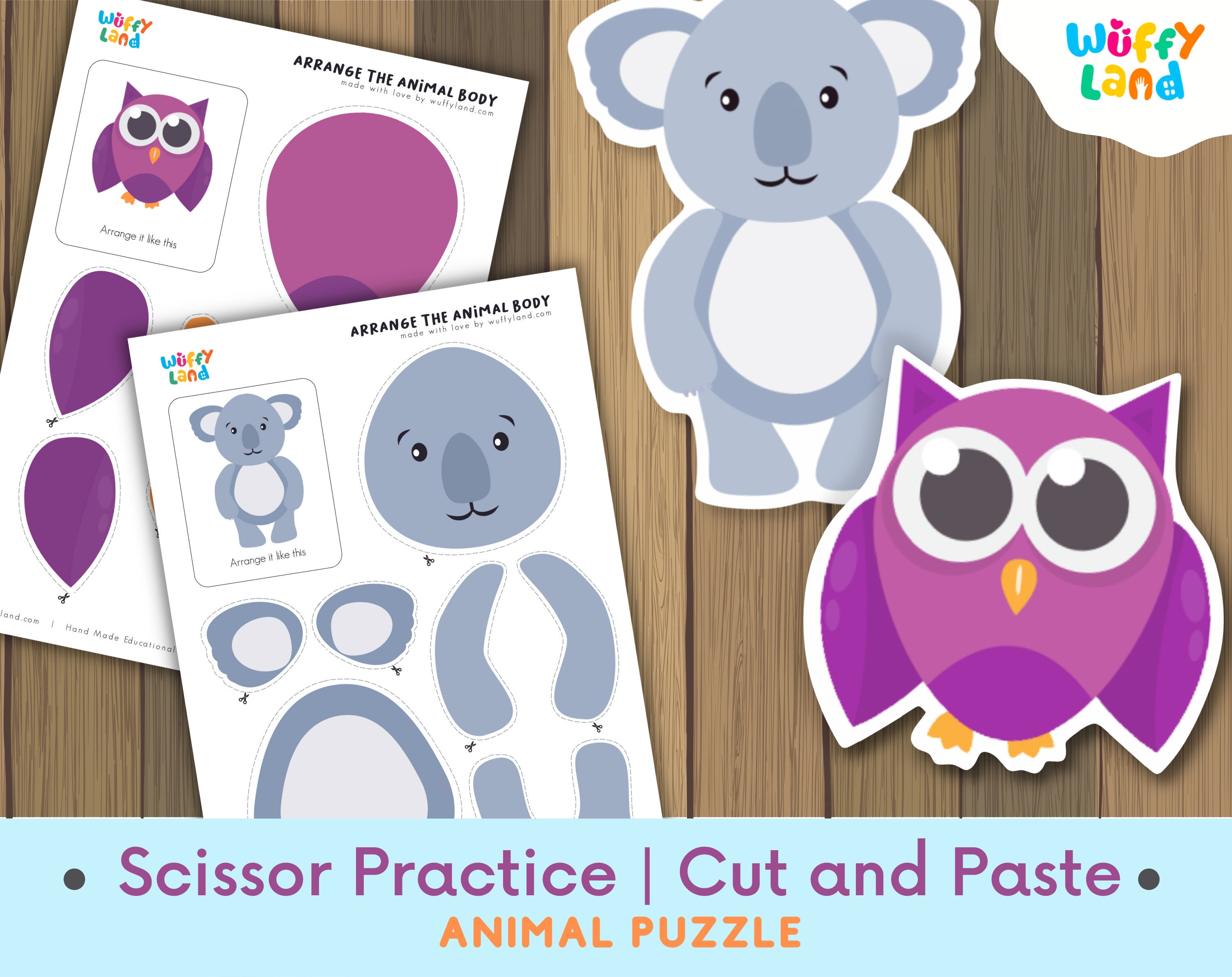 Cut and Paste Activities Arrange Animal Body Activities for - Etsy