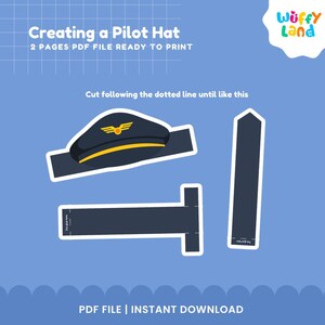 Pilot Hat Craft Activity — Printable DIY Hat for Kids - Imaginative ...