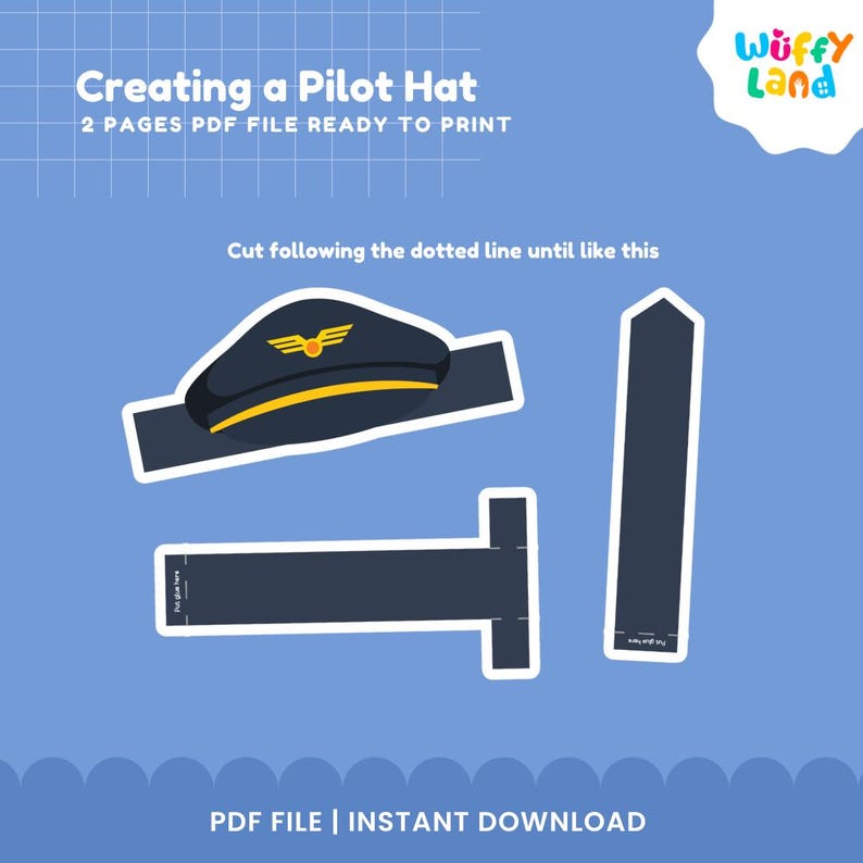 Pilot Hat Craft Activity — Printable DIY Hat for Kids - Imaginative ...