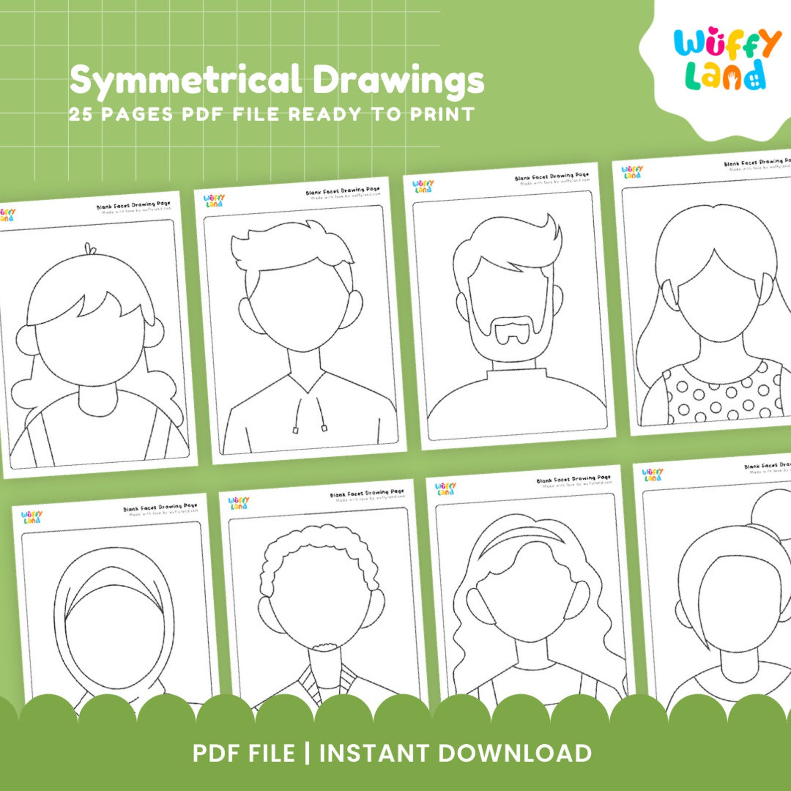 Blank Faces Drawing Worksheet for Kids | Emotions Activity Printable ...