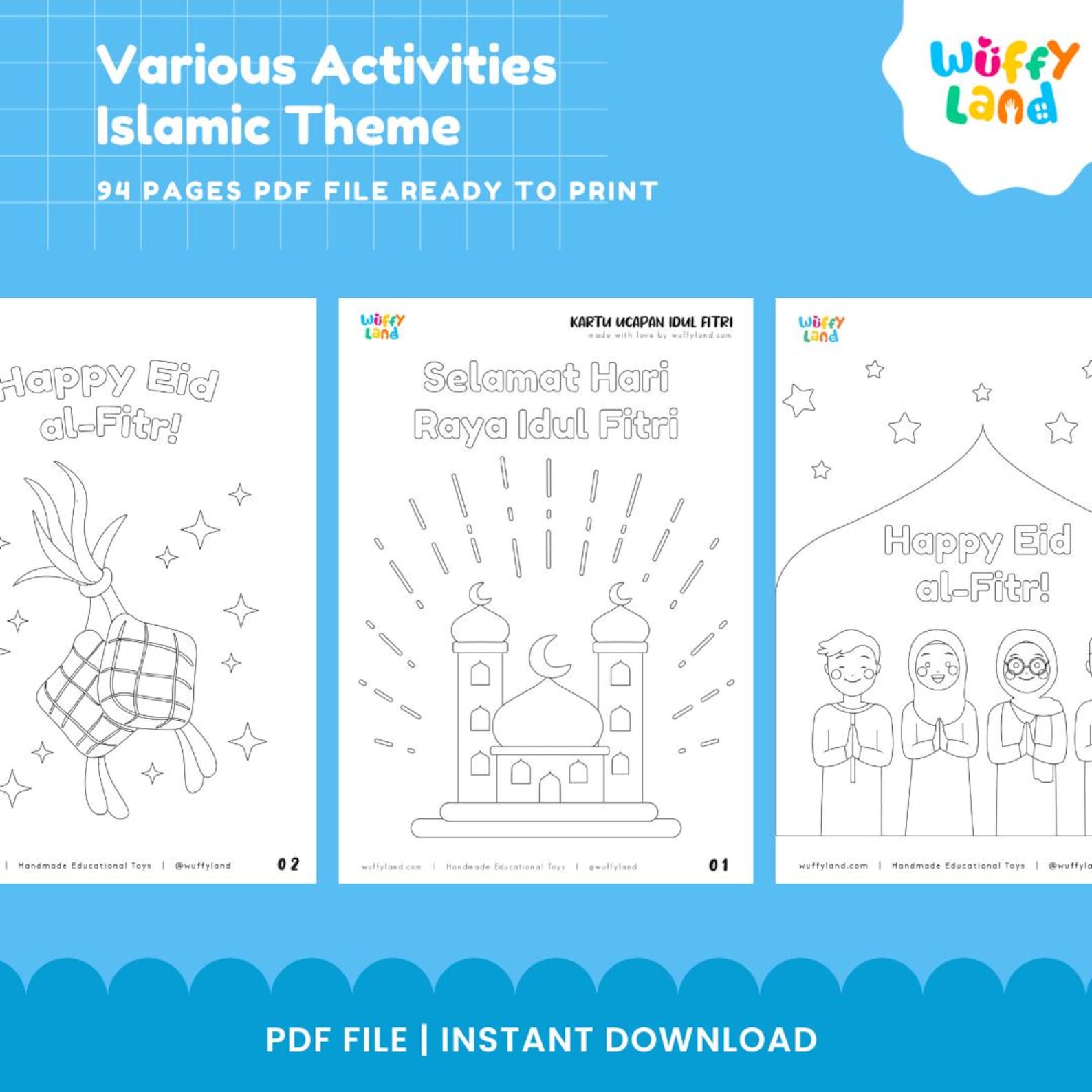 Islamic Activity Bundle for Kids | Ramadan Printable Worksheets ...