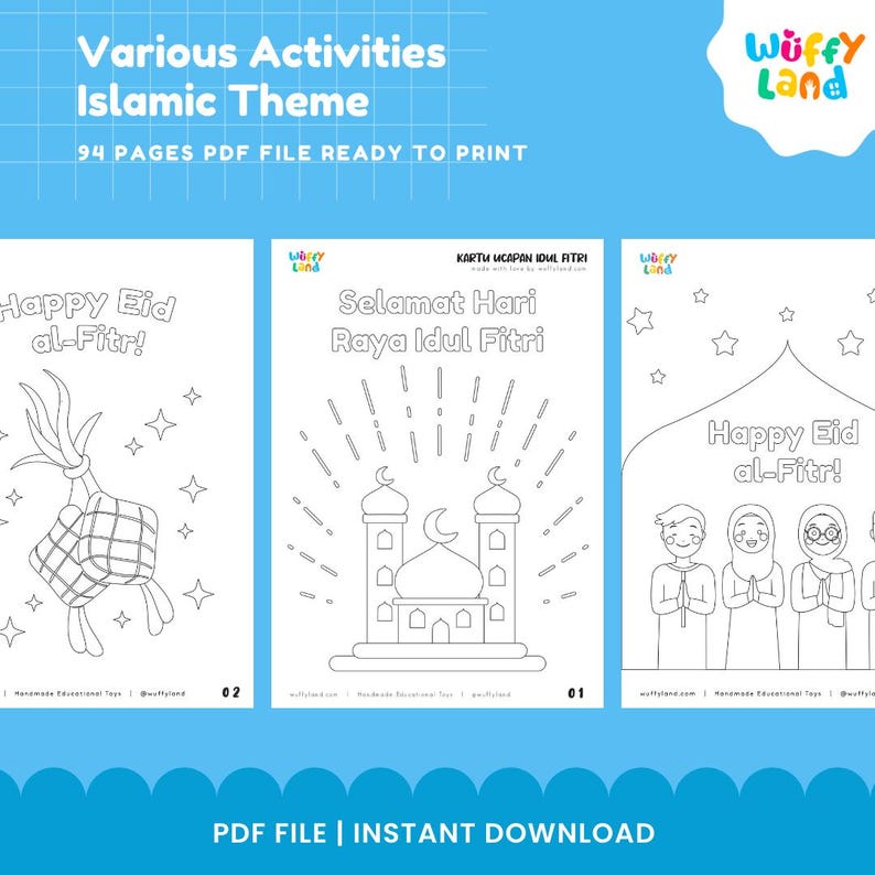 Islamic Activity Bundle for Kids | Ramadan Printable Worksheets ...