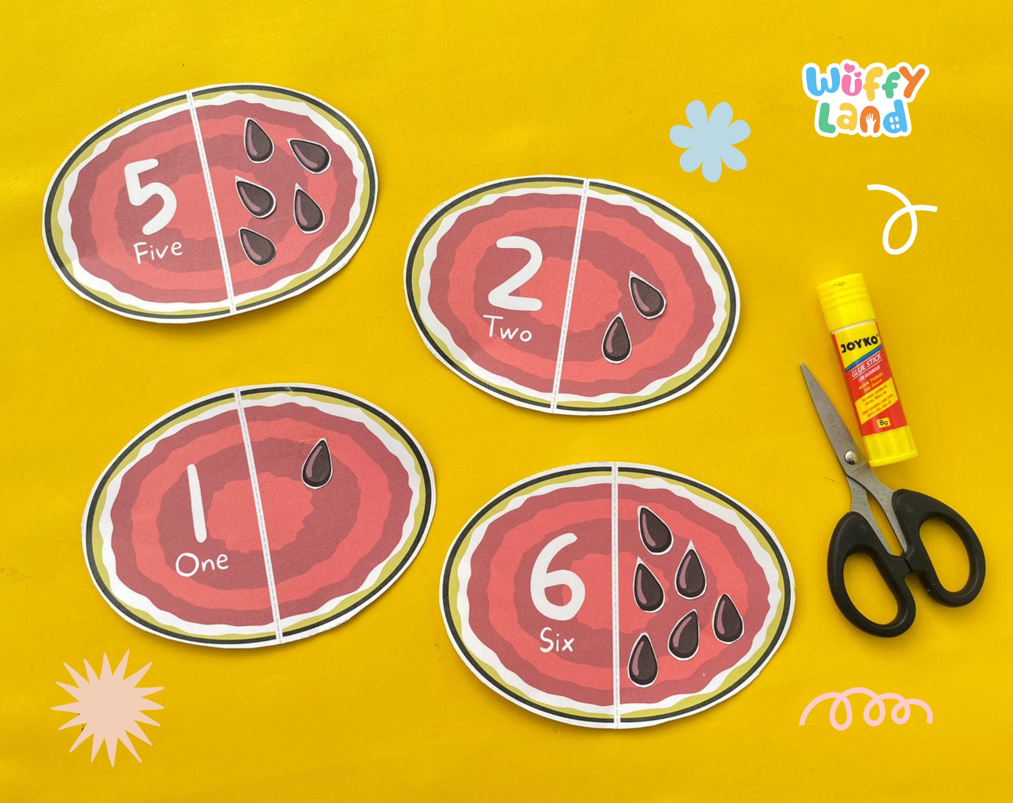 Learning Number for Kids With Watermelon Theme, Preschool Printable ...
