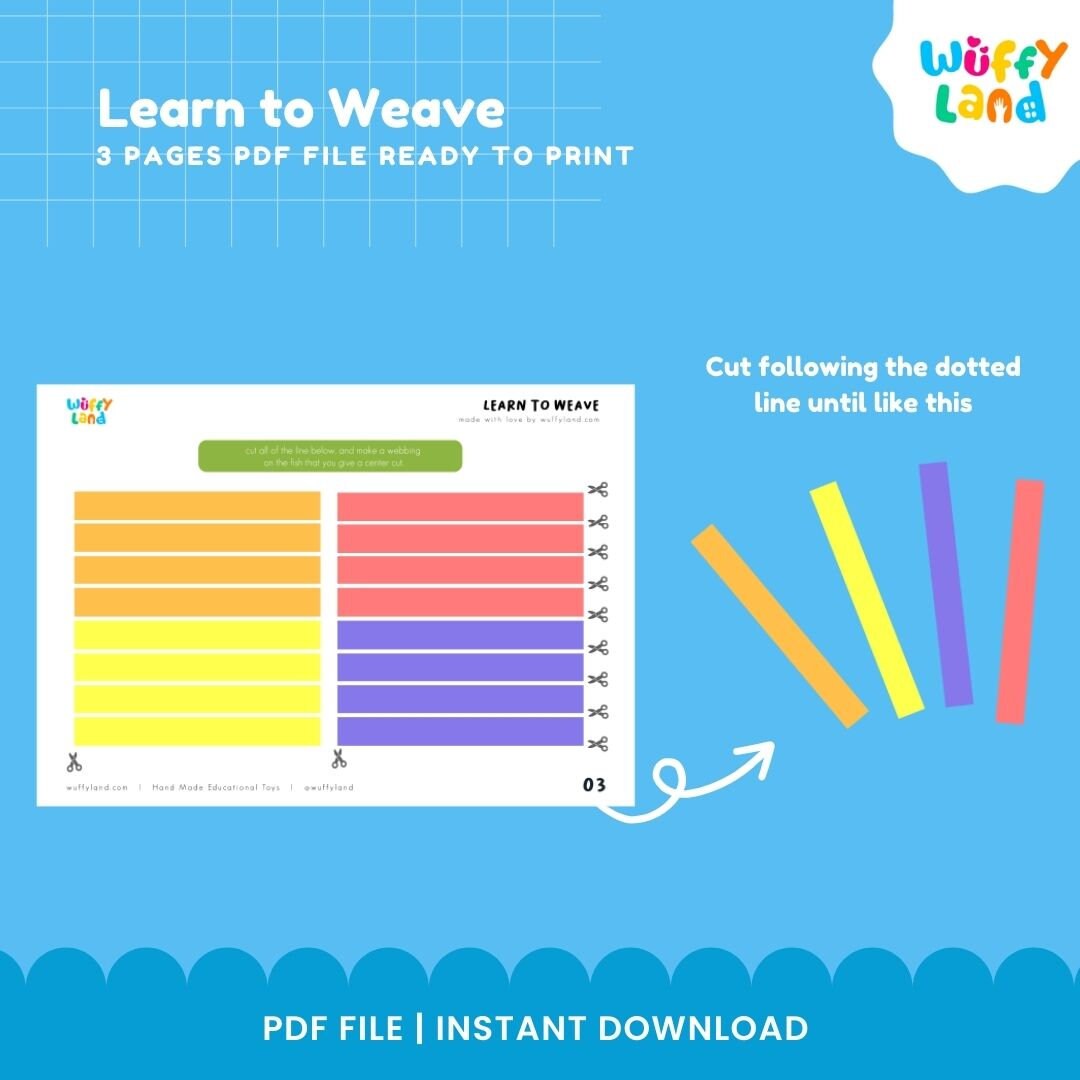 Learn to Weave, Animal Series Weaving, Weaving Practice Worksheets ...
