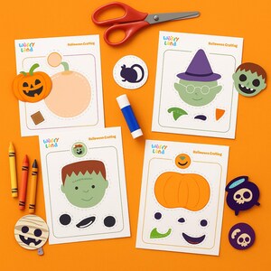 Printable Halloween Cut and Paste Worksheets for Kids | Creative ...