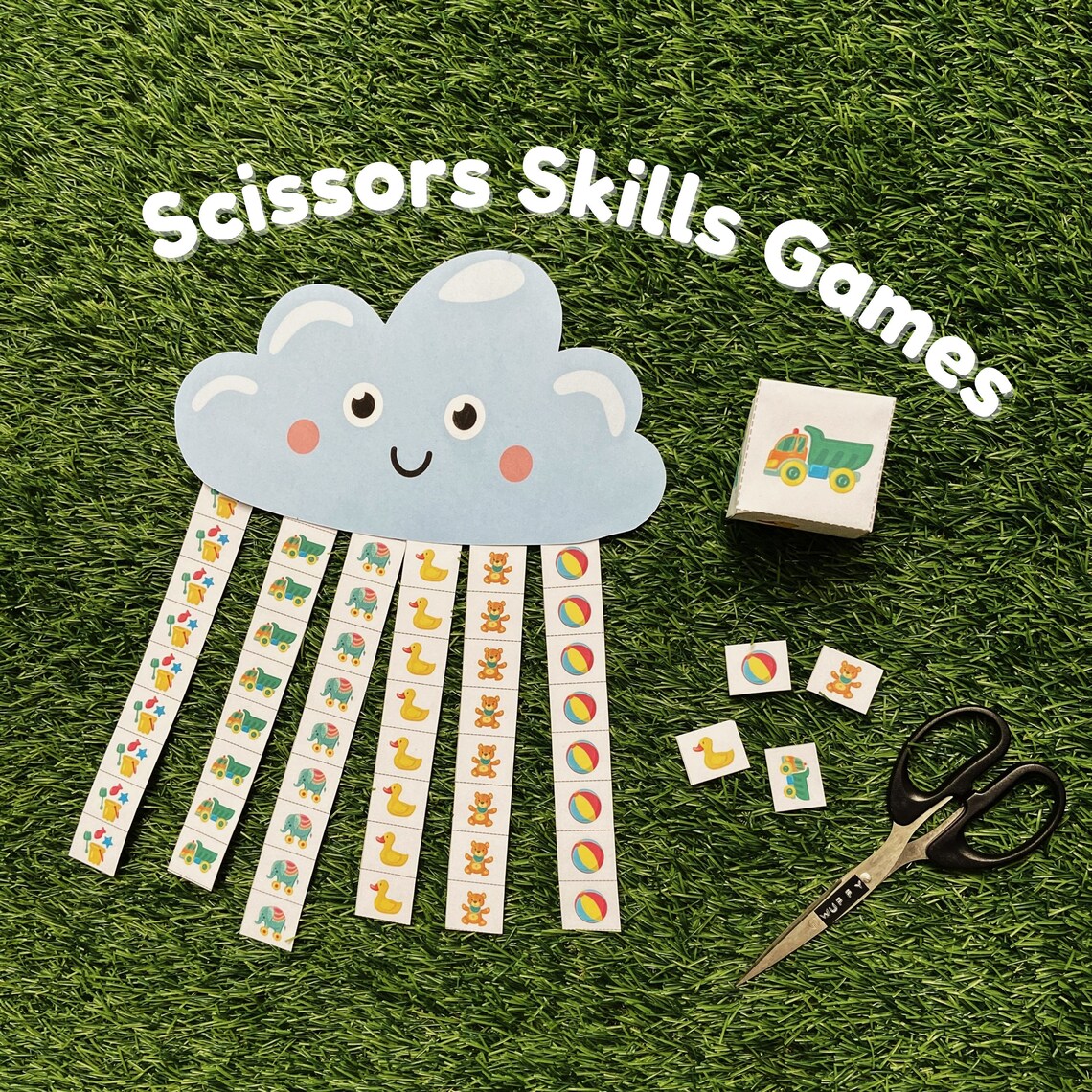 Scissor Skills Games Homeschool Preschool Activity for - Etsy