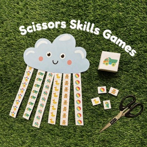 Scissor Skills Games, Homeschool, Preschool, Activity for Kids, Cutting ...