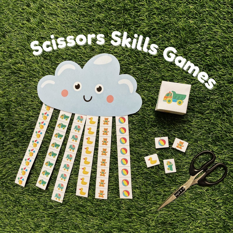 Scissor Skills Games Homeschool Preschool Activity for - Etsy