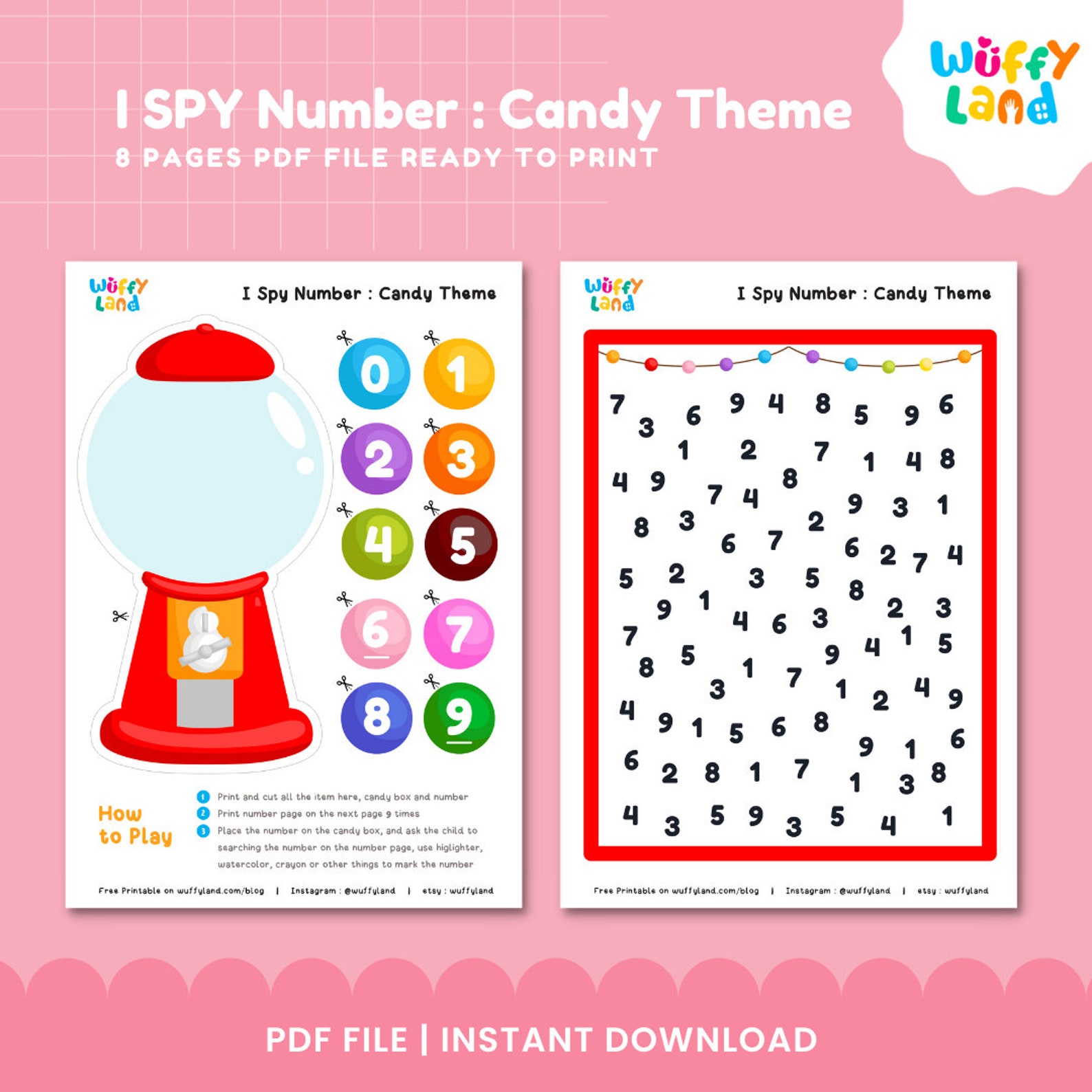 I Spy Number With Candy Theme, Learning Number, Homeschooling, I Spy ...