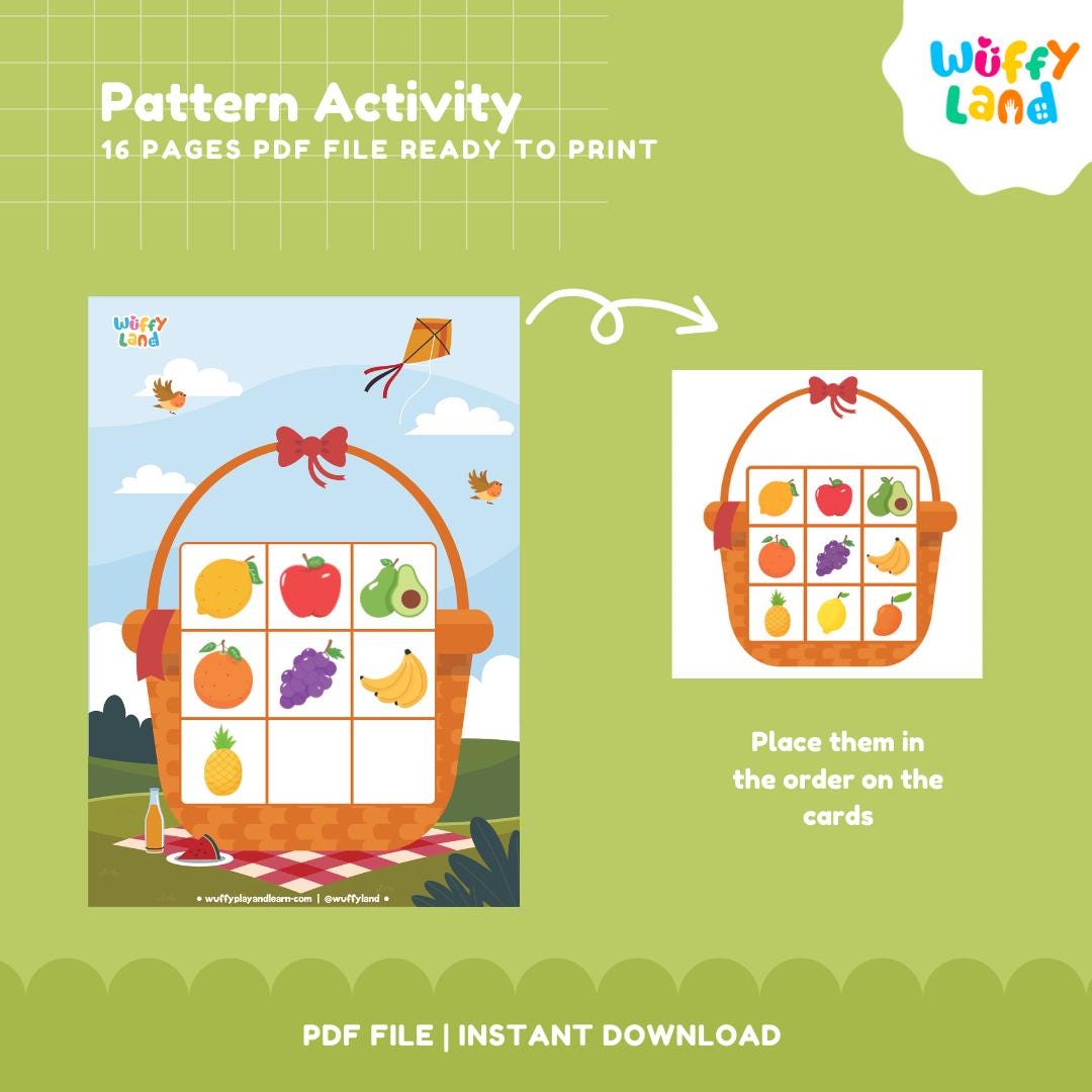 Pattern Recognition Activity for Kids – 16 Pages of Fun Learning ...