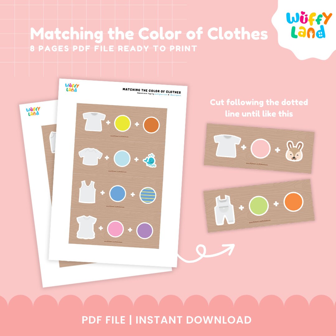 Matching the Color of Clothes, Color Matching, Clothes Vocabulary ...