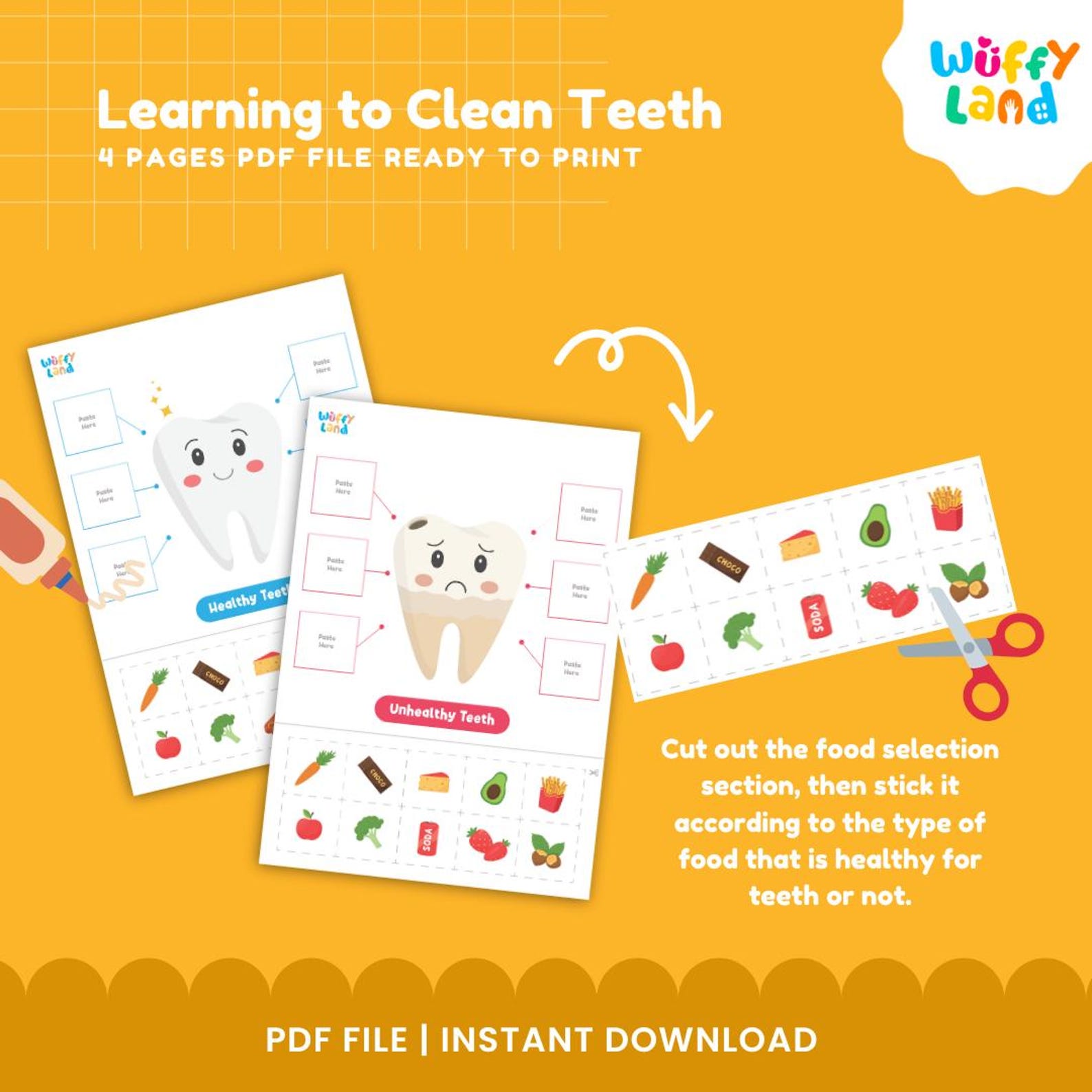 Healthy Vs Unhealthy Teeth Sorting Activity | Dental Health Printable ...