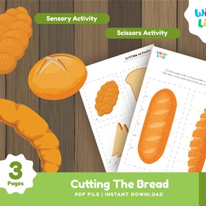 Cutting the Bread Scissors Activities for Kids and Kindergarten ...