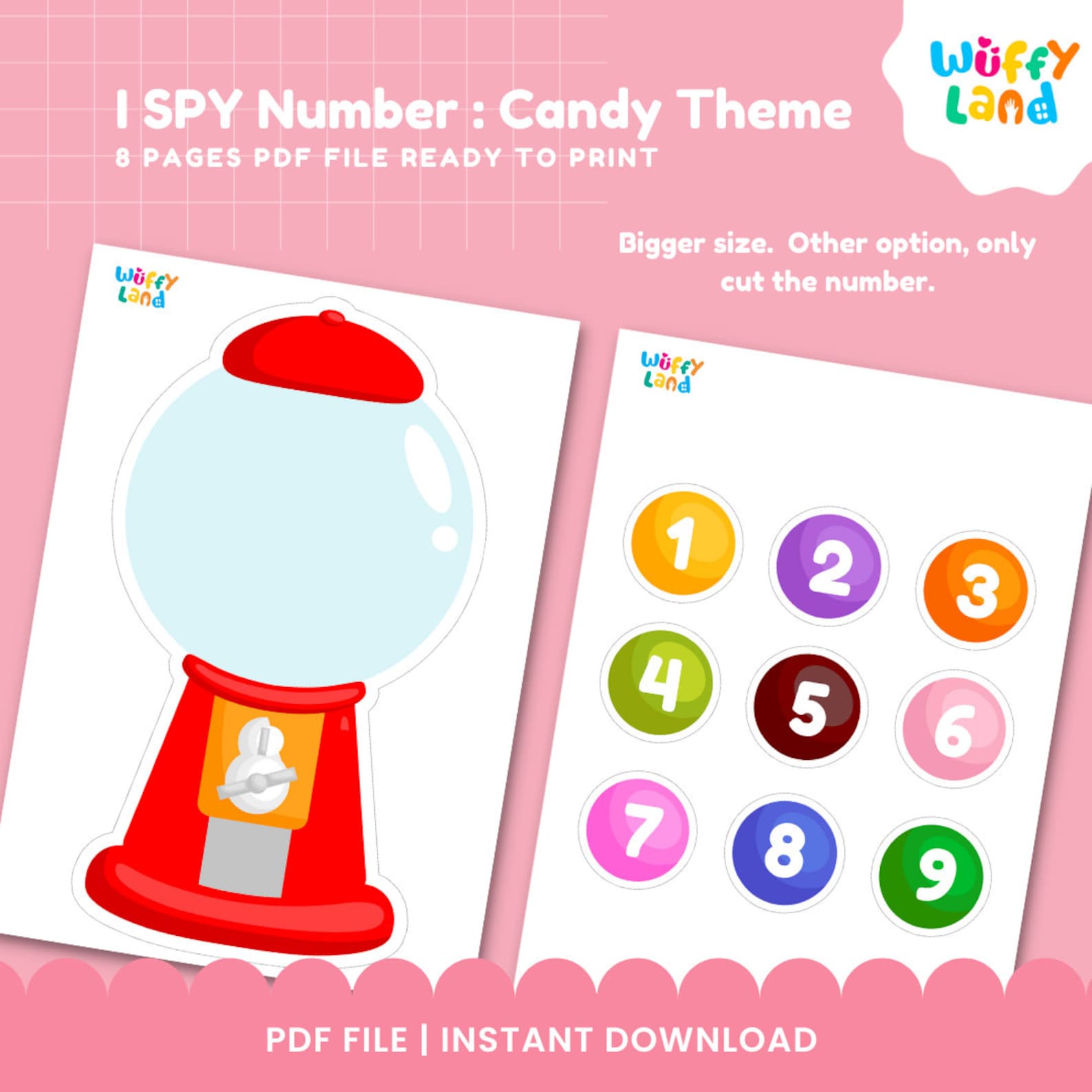 I Spy Number With Candy Theme, Learning Number, Homeschooling, I Spy ...