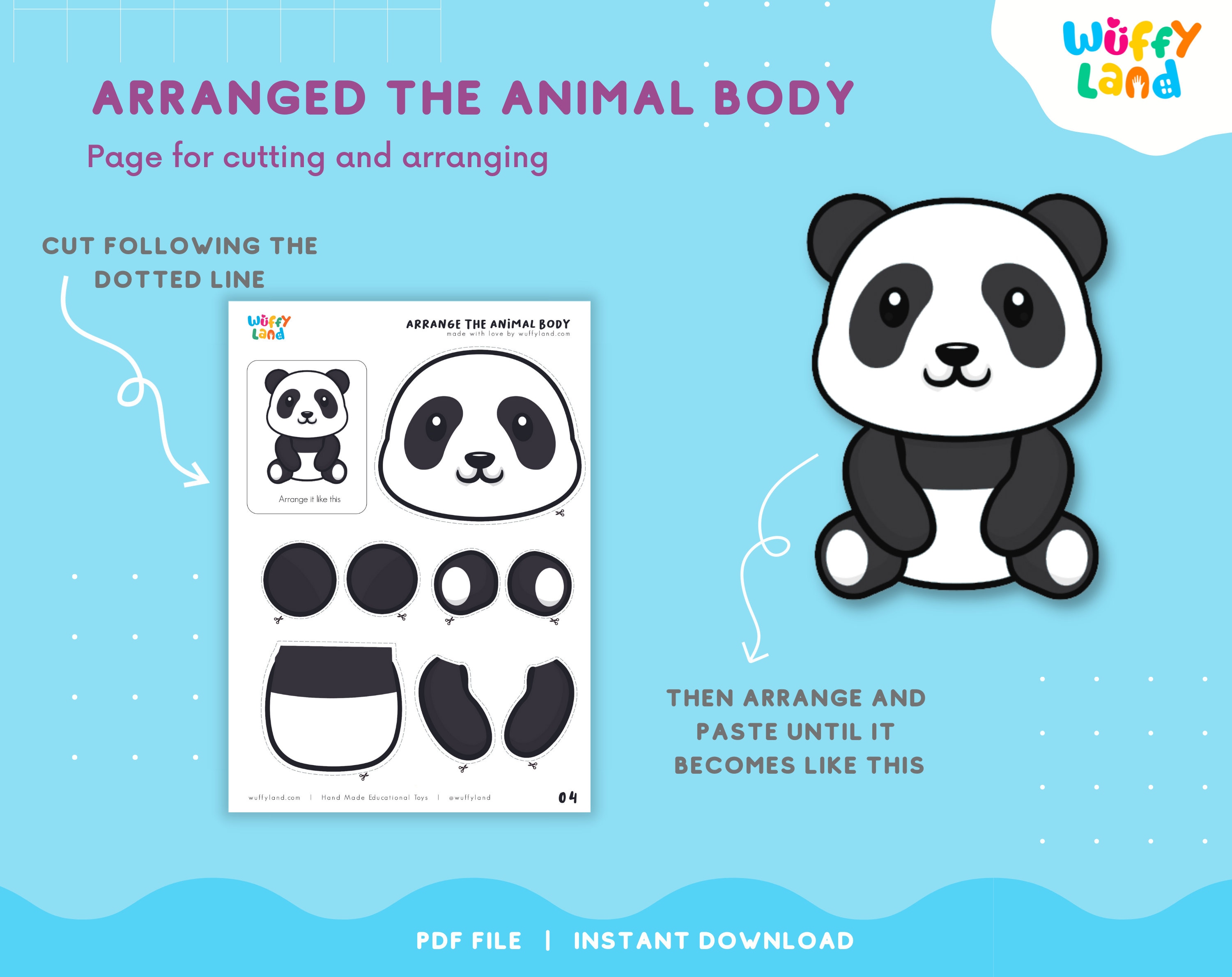 Cut and Paste Activities Arrange Animal Body Activities for - Etsy