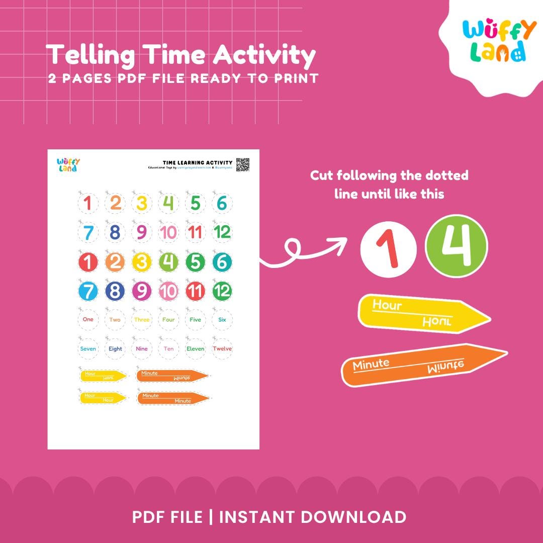 Interactive Telling Time Activity – Fun Printable Clock Learning ...