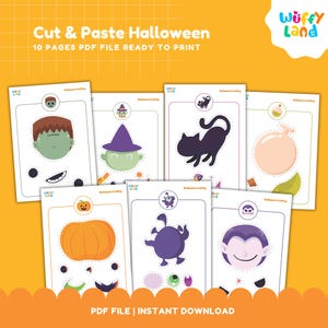 Printable Halloween Cut and Paste Worksheets for Kids | Creative ...