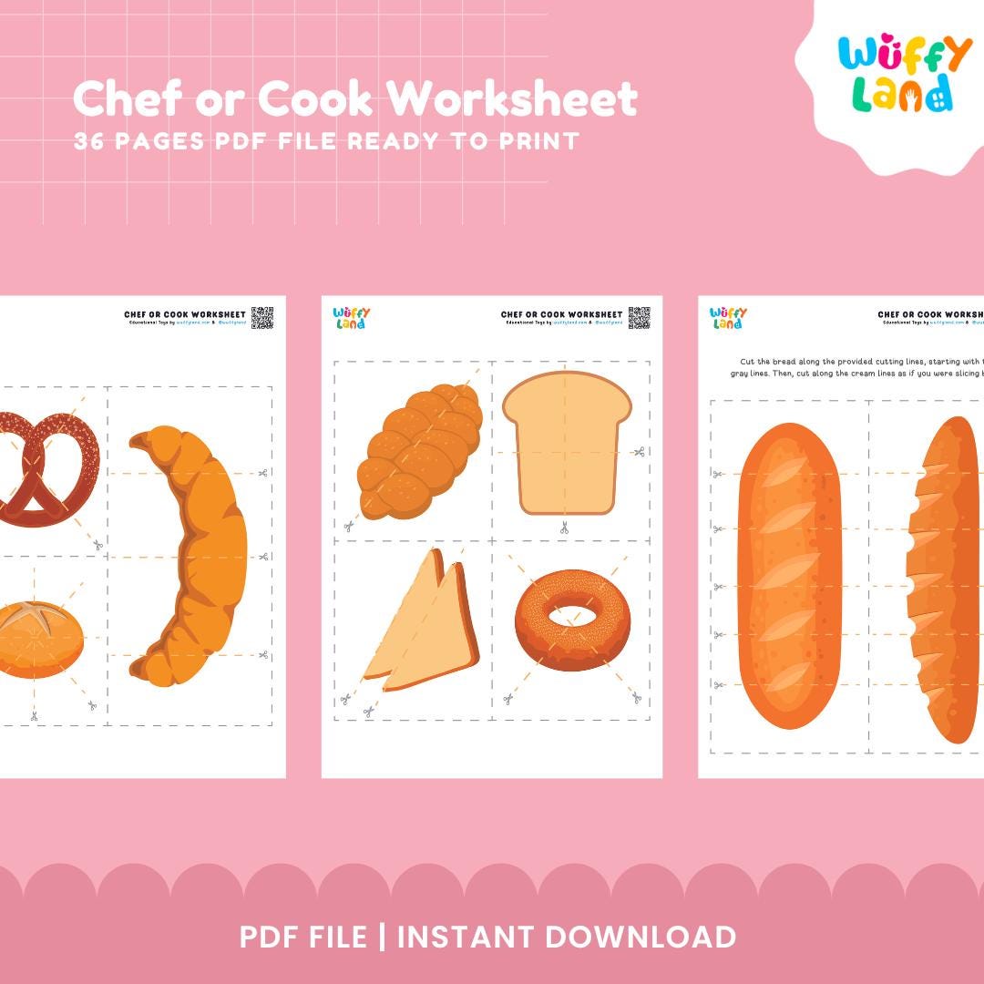 Chef & Cooking Worksheets for Kids: Fun and Educational Activities ...