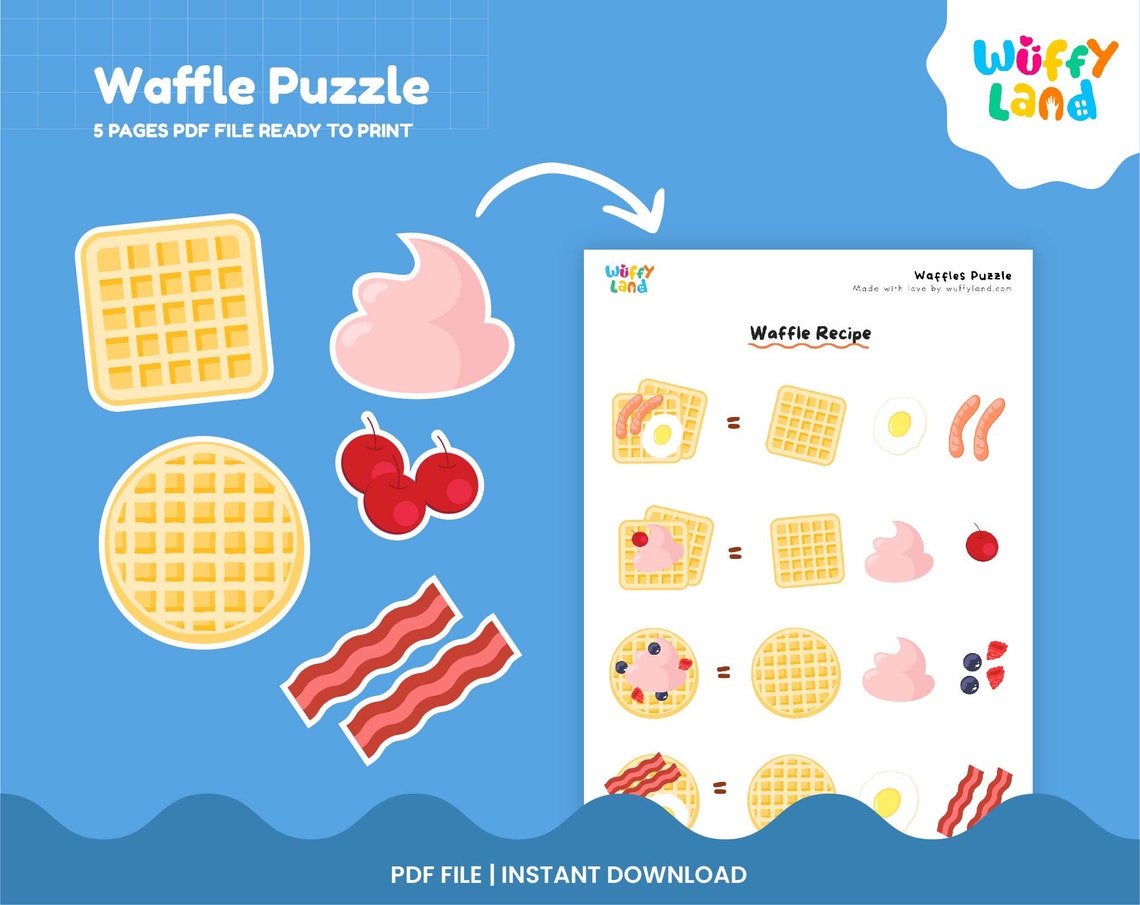 Build a Waffle Pretend Play Waffle Dramatic Play Toddler - Etsy