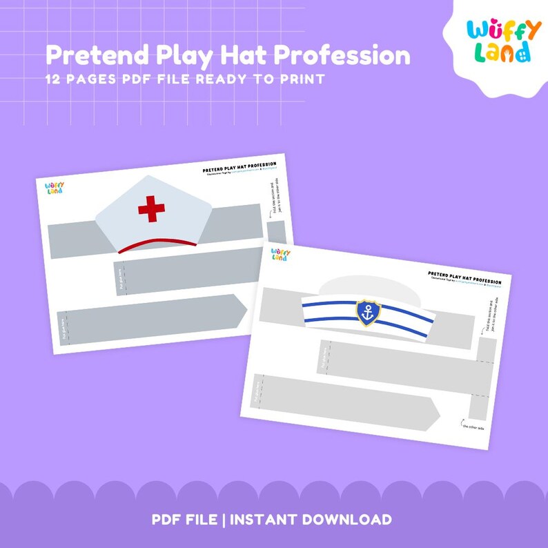 Pretend Play Profession Hats | Printable Role-play Activity for Kids ...