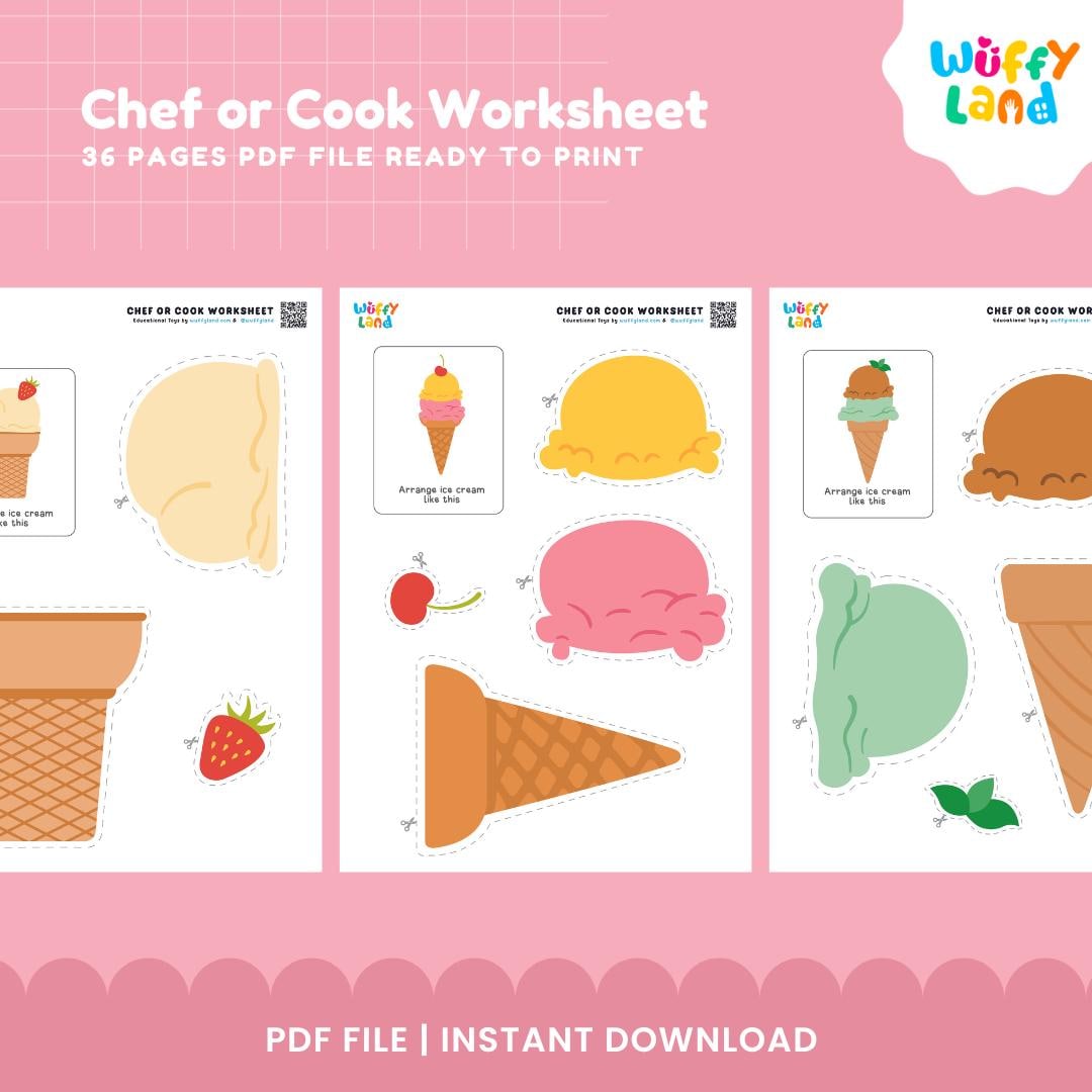 Chef & Cooking Worksheets for Kids: Fun and Educational Activities ...