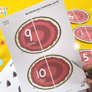 Learning Number for Kids With Watermelon Theme, Preschool Printable ...