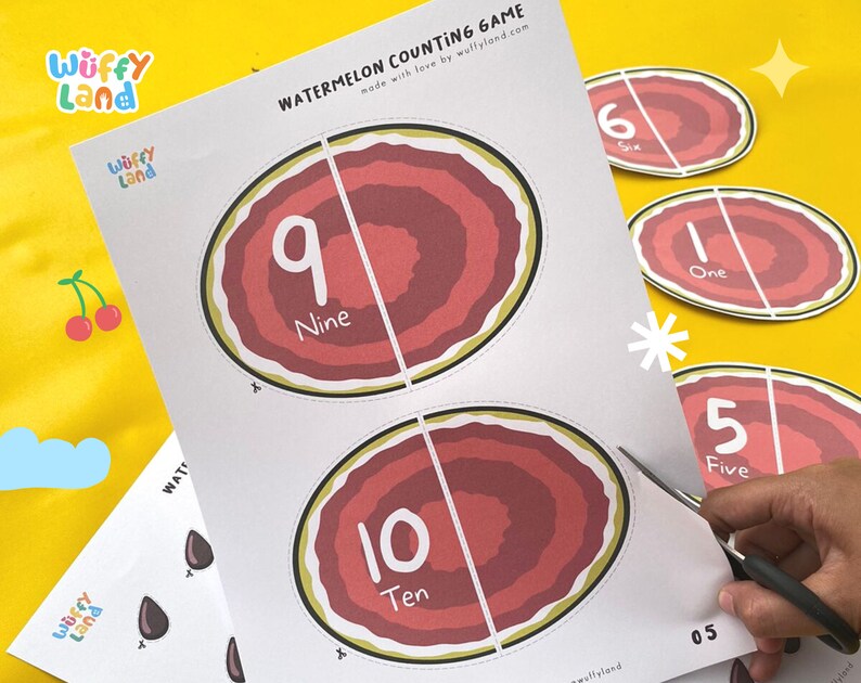 Learning Number for Kids With Watermelon Theme, Preschool Printable ...