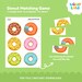 Donut Matching Puzzle Printable Cut and Paste Activity for Kids | Fine ...