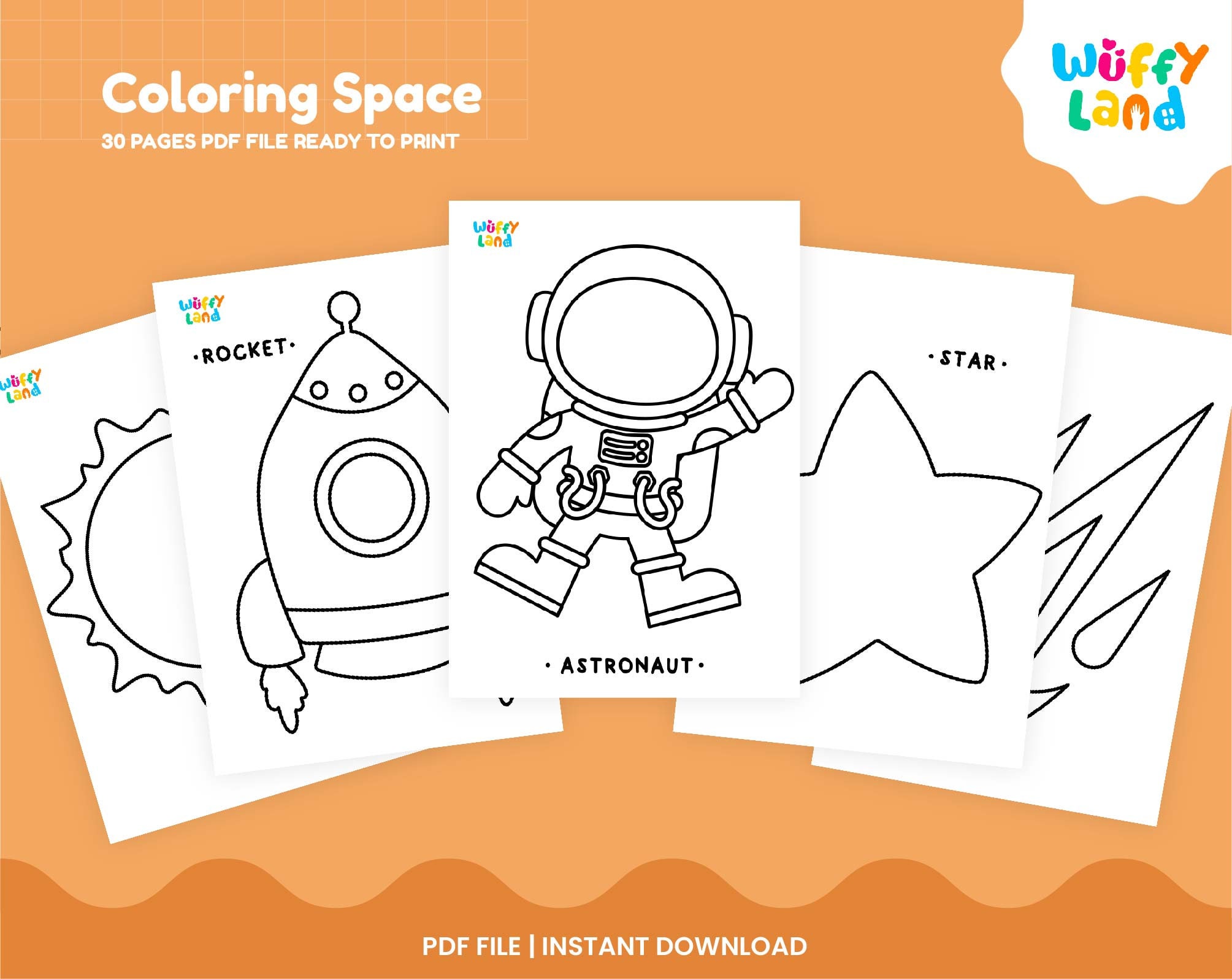 Space Coloring Printables Space Theme Coloring Pages - Etsy