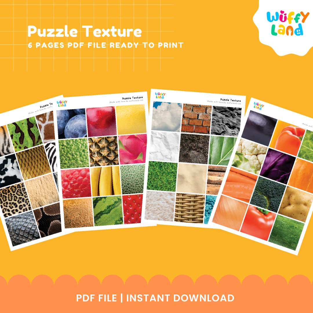 Puzzle Texture, Preschool Pattern Matching Activity, Texture Games ...