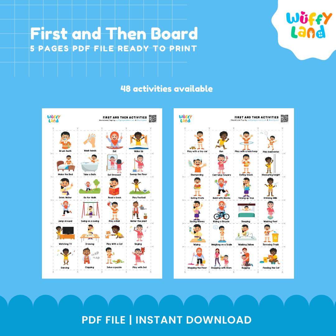 First and Then Board Printable - Visual Schedule for Kids - Daily ...