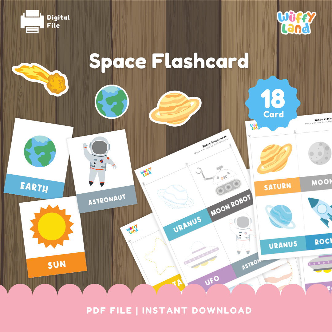 Space Flashcards, Printable Space Themed Flashcards, Montessori ...