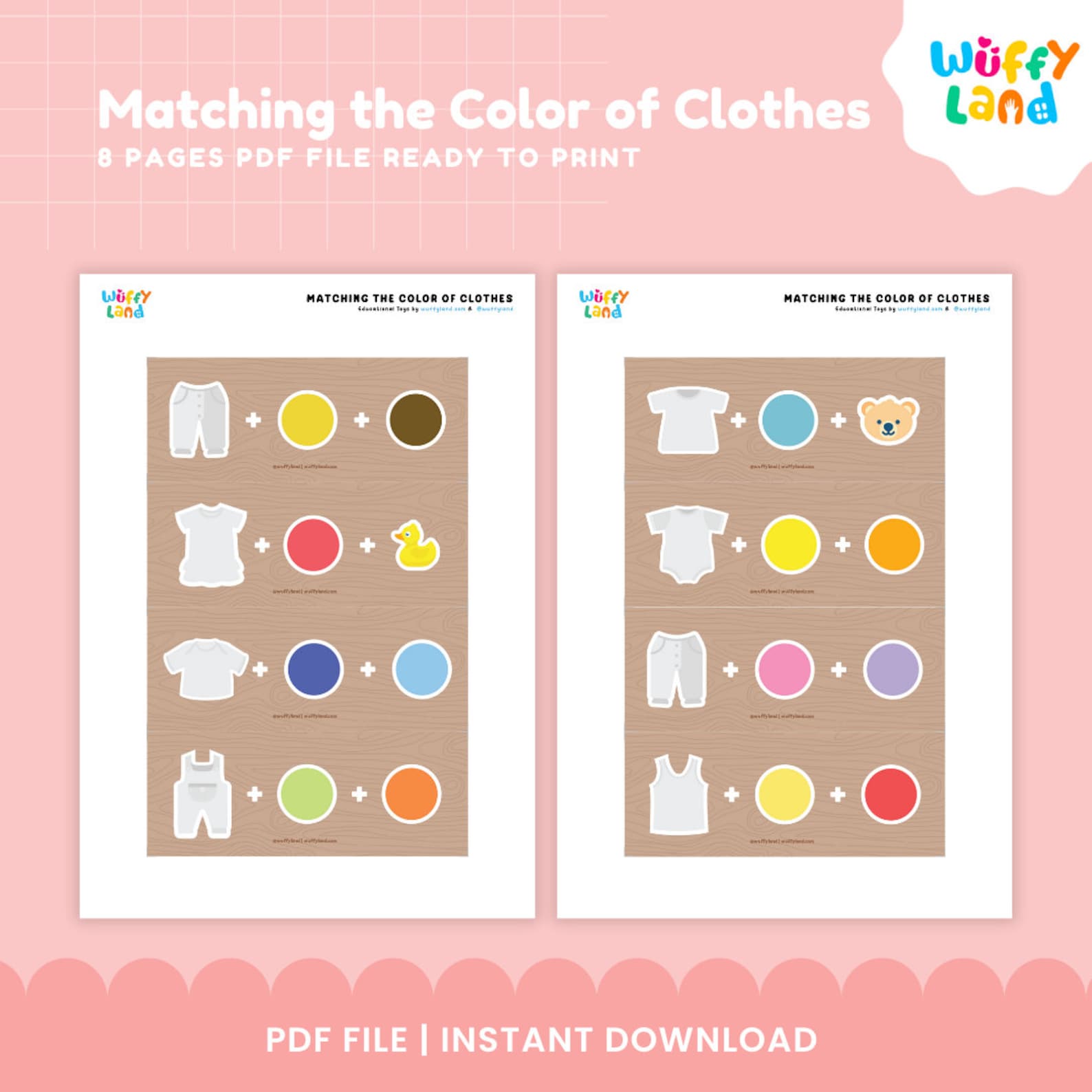 Matching the Color of Clothes, Color Matching, Clothes Vocabulary ...